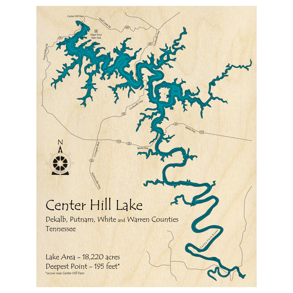 Center Hill Tennessee Map