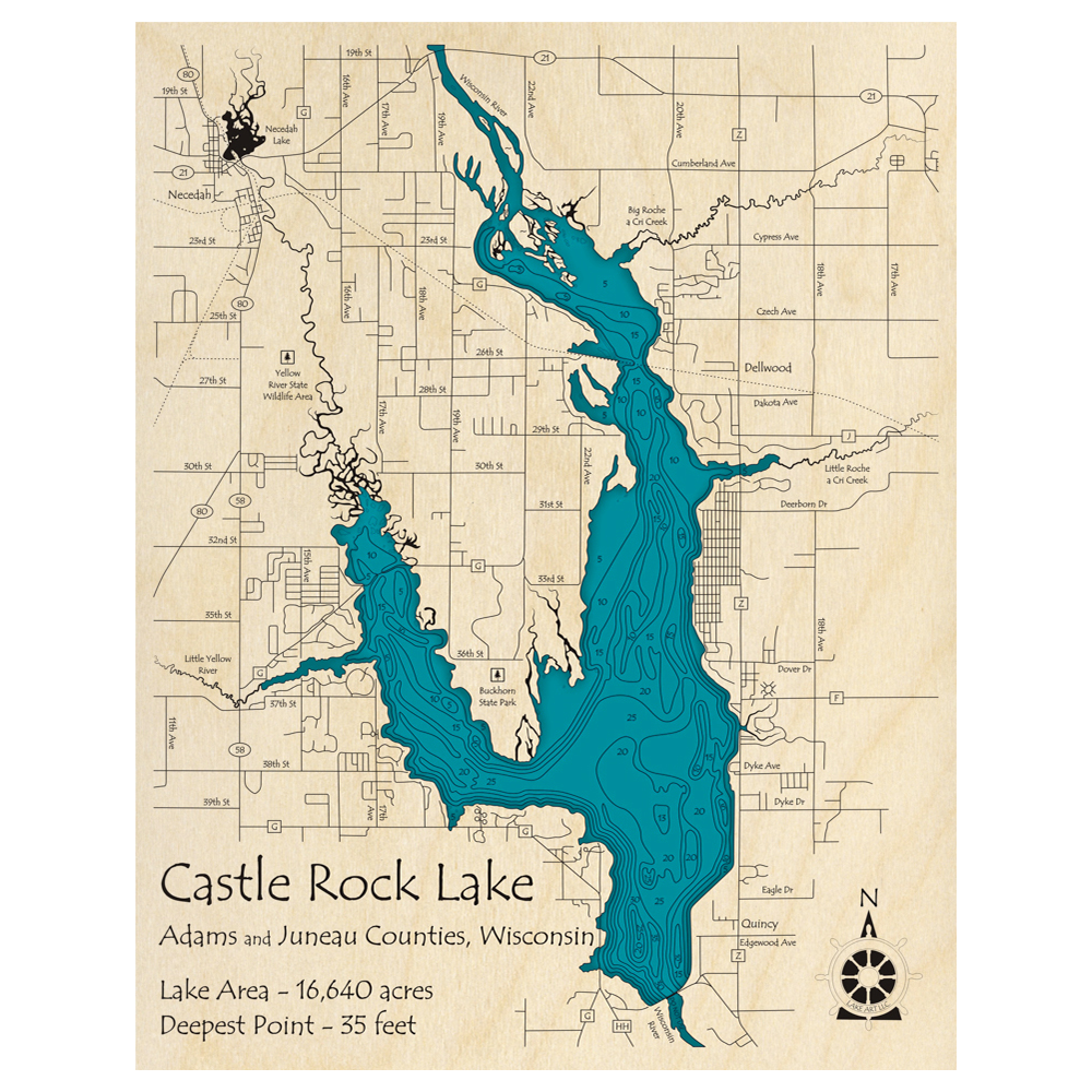 Castle Rock Lake Topographic Map C Map Reveal For Lowrance X Charts
