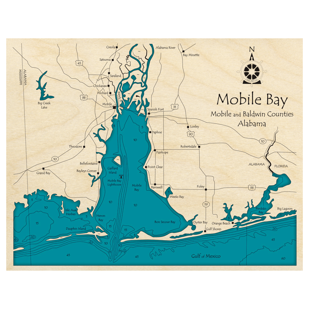 Mobile Bay Map