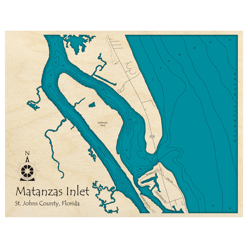 Matanzas Inlet Nautical Map