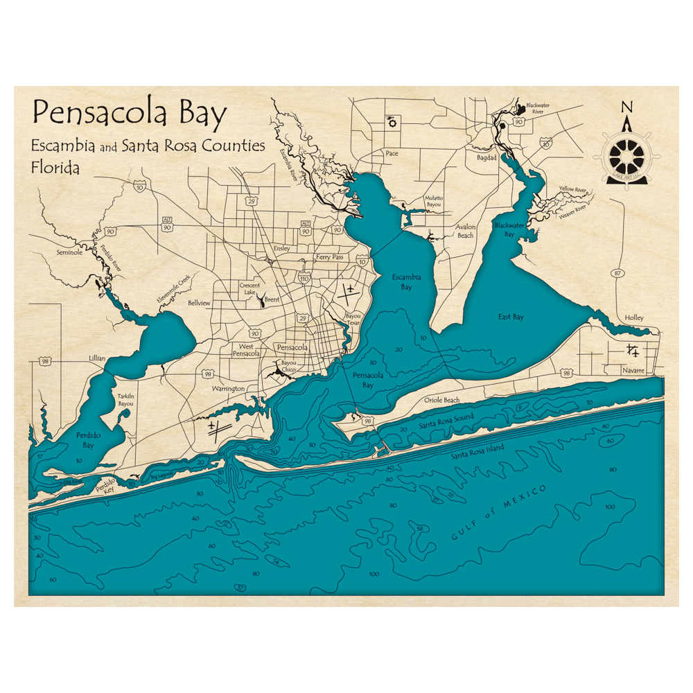 Nautical Maps Of Pensacola Florida