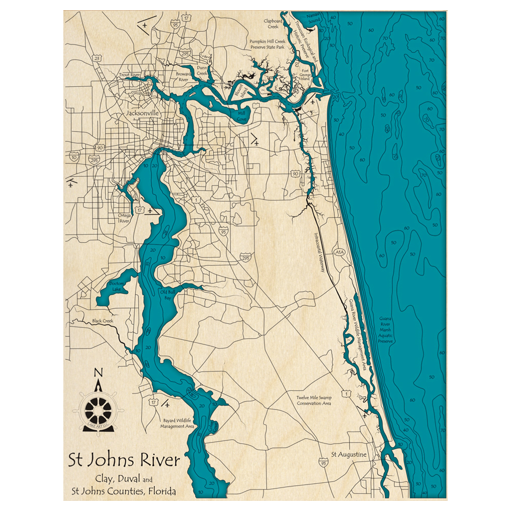 St Johns River Map Florida