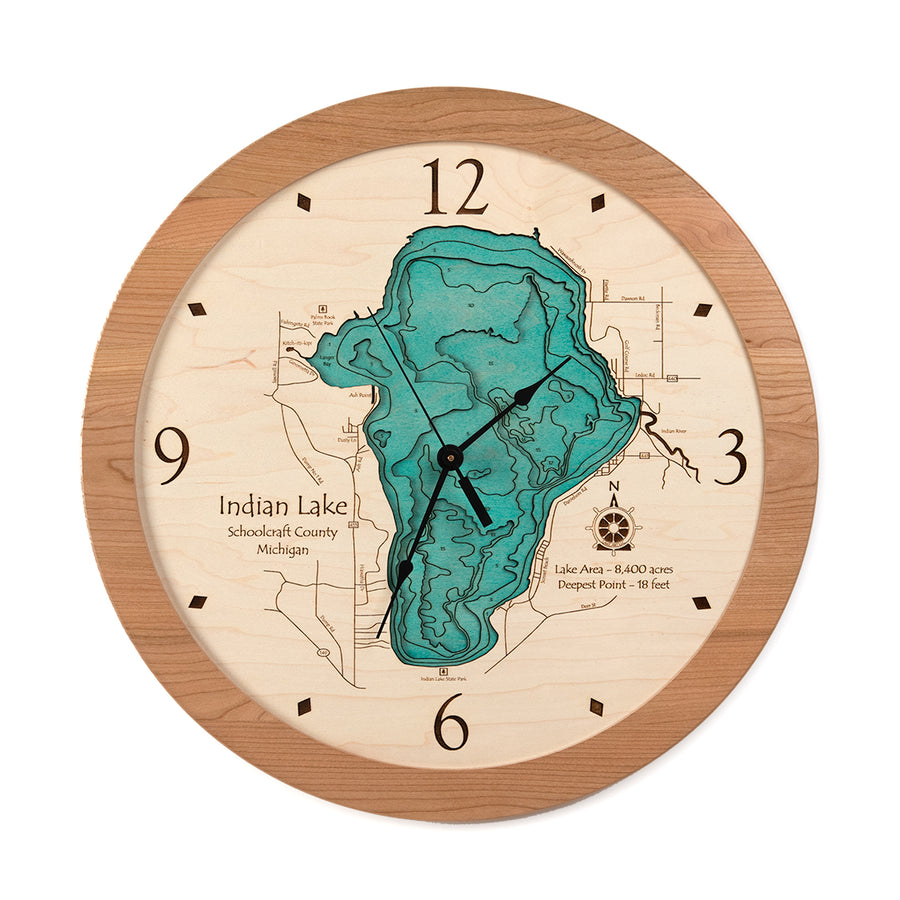 Custom 3D Wall Clock with Your Lake – Lake Art LLC