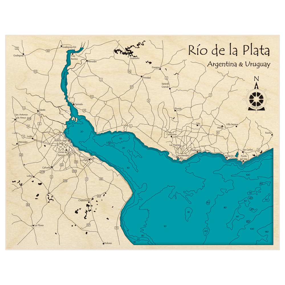 Plata Estuary Map
