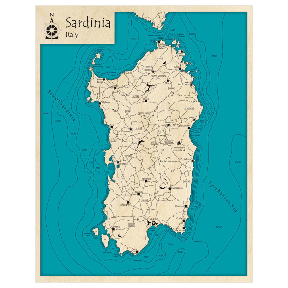 Printable Map Of Sardinia Printable Maps