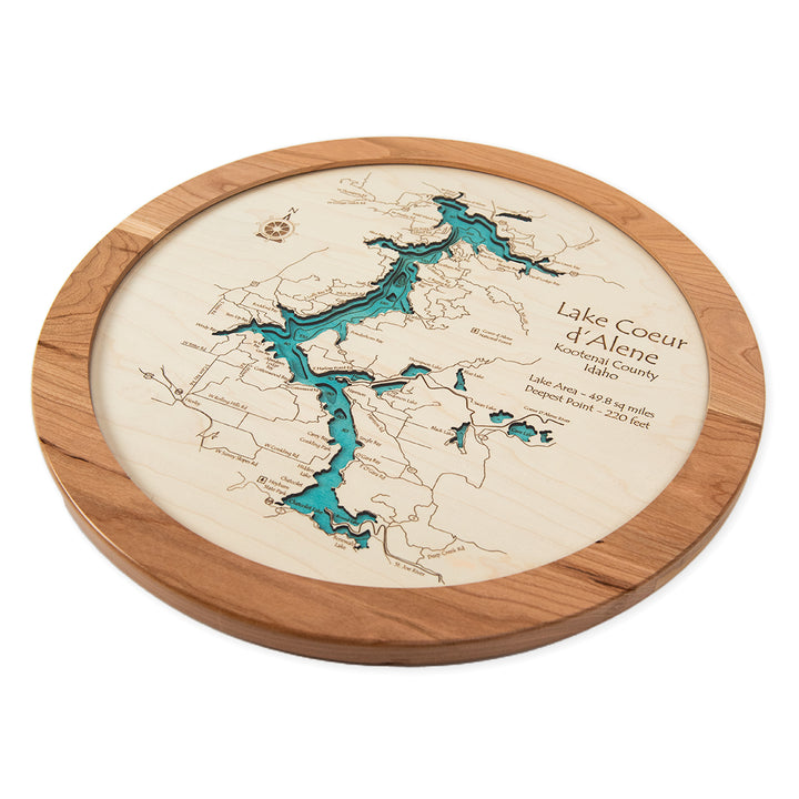 Custom 3D Lazy Susan with Your Lake – Lake Art LLC