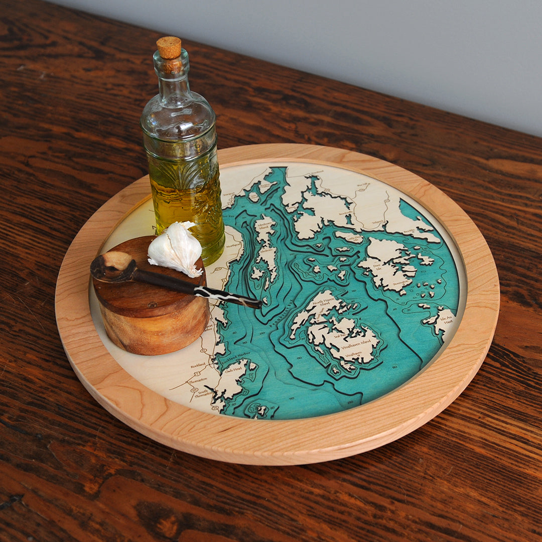 Custom 3D Lazy Susan with Your Lake – Lake Art LLC
